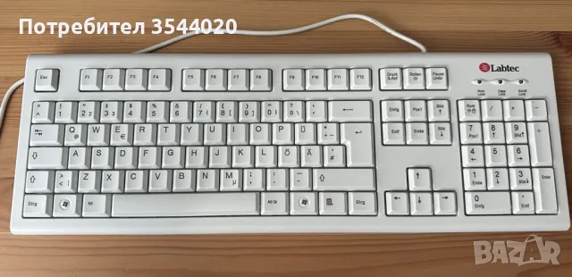 Labtec Standard Keyboard Plus De Layout Бяла като нова в Клавиатури и мишки в гр Варна