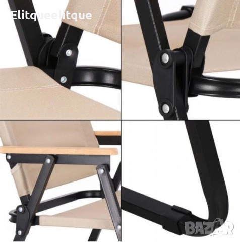 Сгъваем къмпинг стол с дървени подлакътници NS 3918/NS 3919 в Секции и ...