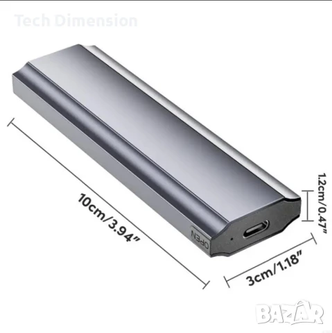 Кутийка за външен хард диск SSD REALTEK M.2 Sata Алуминии в Твърди ...