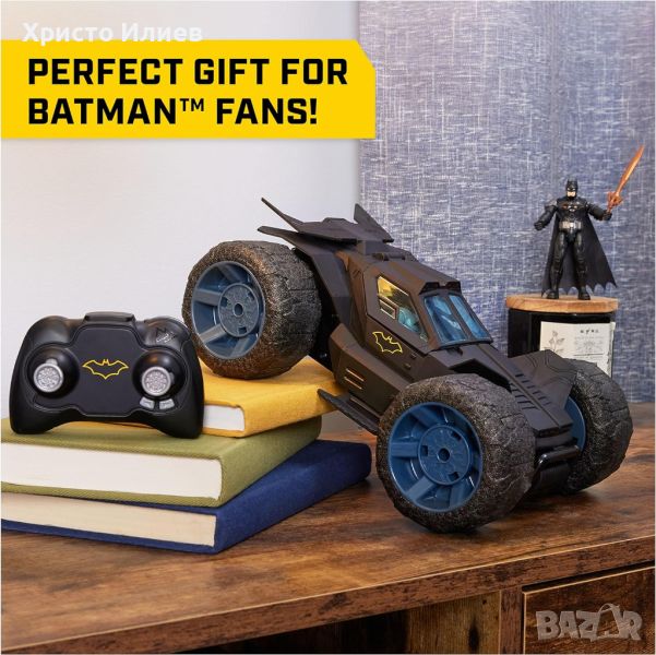 Батман Кола Батмобил с меки гуми и турбо ускорение USB зареждане Batman ...