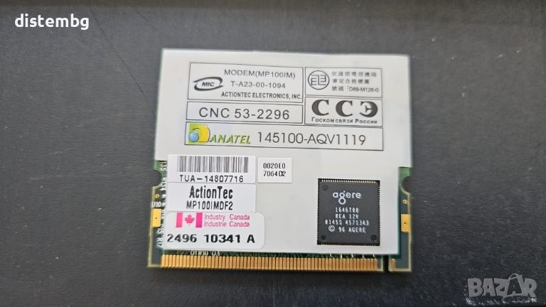 Мрежова карта mini PCI за Dell Inspiron 2500 LAN MODEM в Части за ...